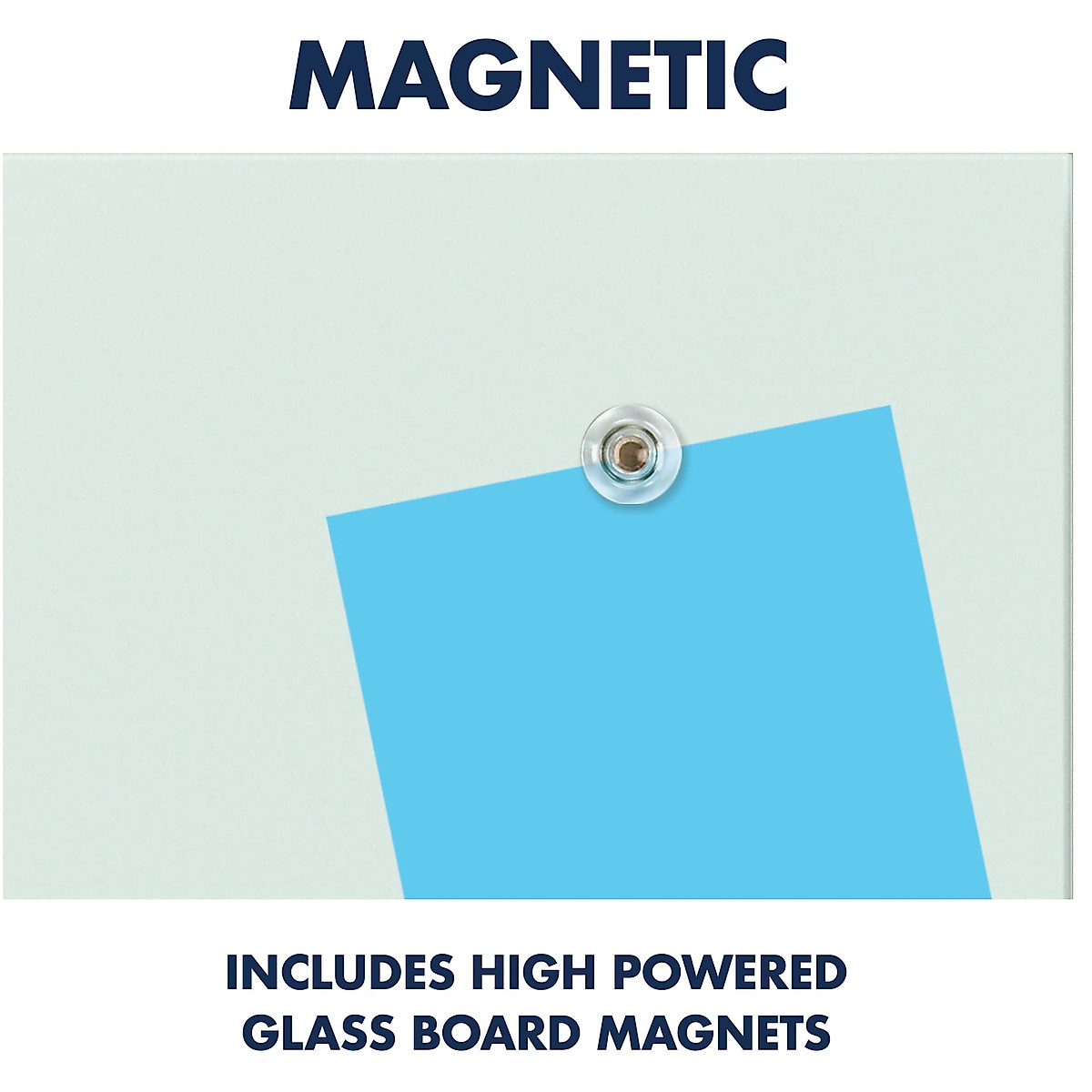 Quartet Magnetic Glass Dry Erase White Board, 74" x 42" Whiteboard, InvisaMount Horizontal Frameless Mounting (G7442IMW)