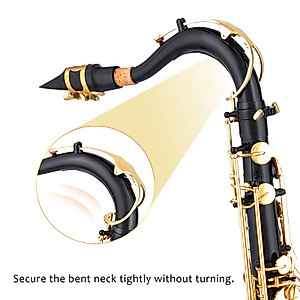 EASTROCK Tenor Saxophone Black/Golden B Flat Tenor Sax Professional Tenor Saxophone for Beginners Students Kids and Musicians with Carrying Case,Mouthpiece,Reeds,Cushion Pads,Cleaning Kit,Neck Strap
