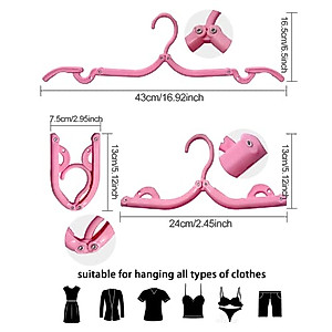 22 Pcs Travel Hangers Portable Folding Clothes Hangers for Home and Travel