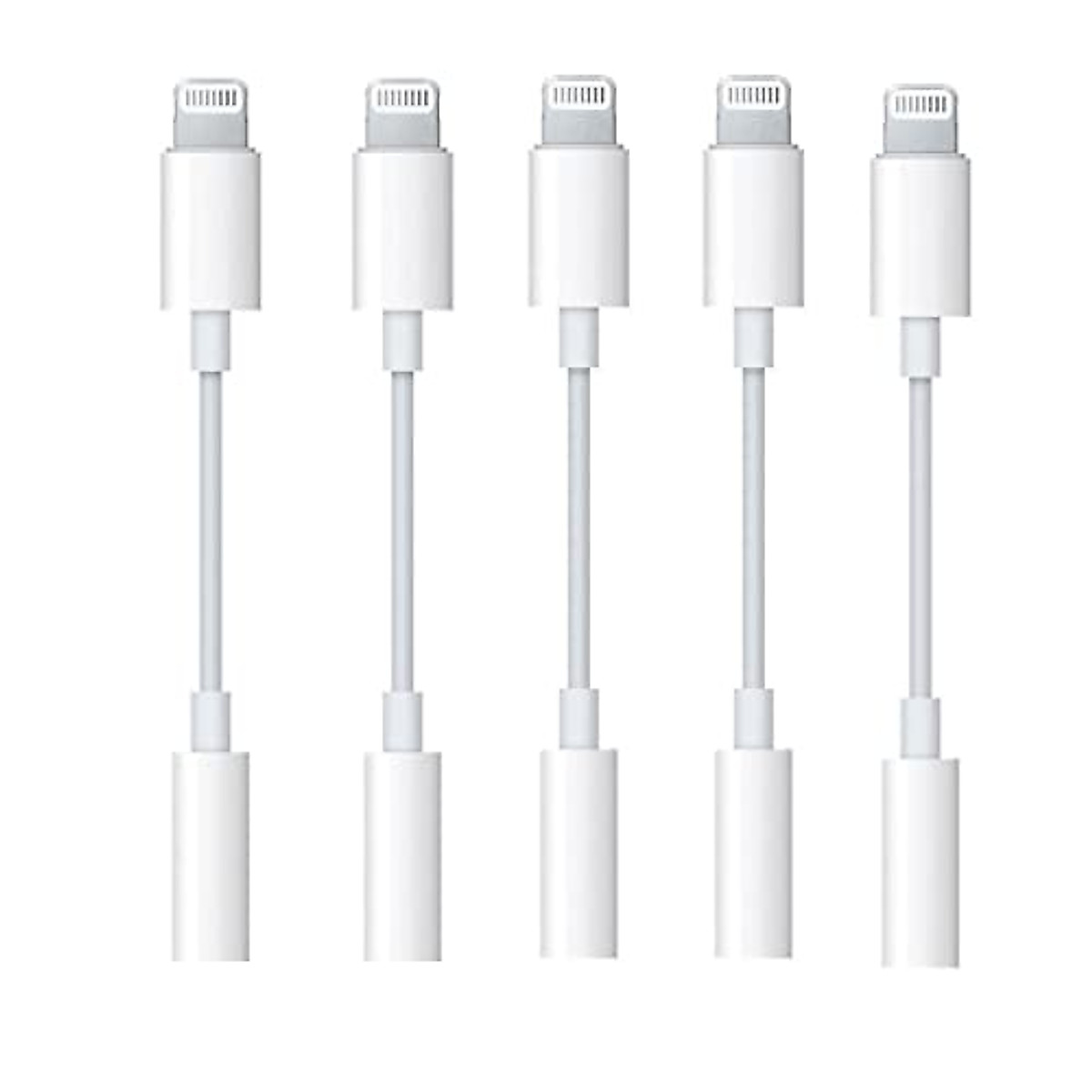 Apple 5 Pack Lightning to 3.5mm Headphone Jack Adapter