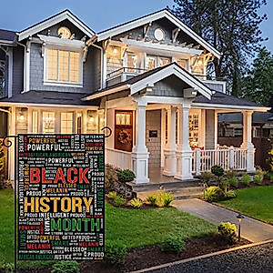 Black History Month Garden Flag Double Sided Black History Month Decoration African American Decoration and Supplies Outdoor Home Decorative Celebration Party Holiday Yard 12.5" X 18"