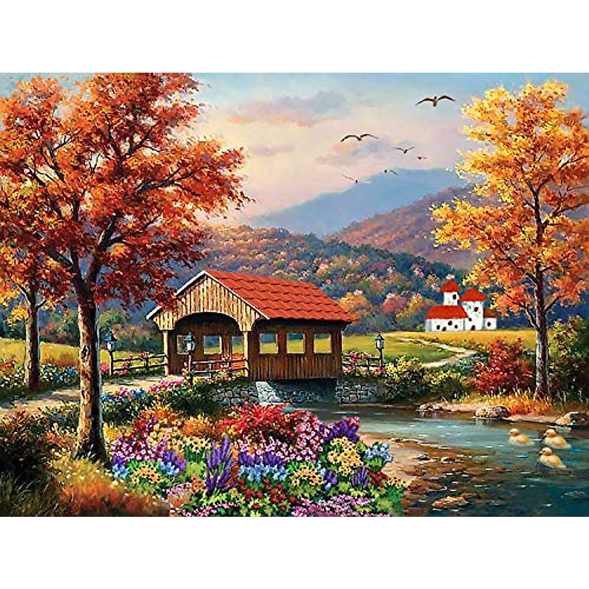 Coolstek Paint by Numbers Kits for Kids Adults Beginner, DIY Acrylic Oil Painting On Canvas,16 x 20 inch Autumn Fields-Without Frame