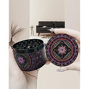 2.5" Grinder, Premium Stainless Steel Manual Grinder,Compact Size with Unique Pattern Design, Versatile Grinder(divination)