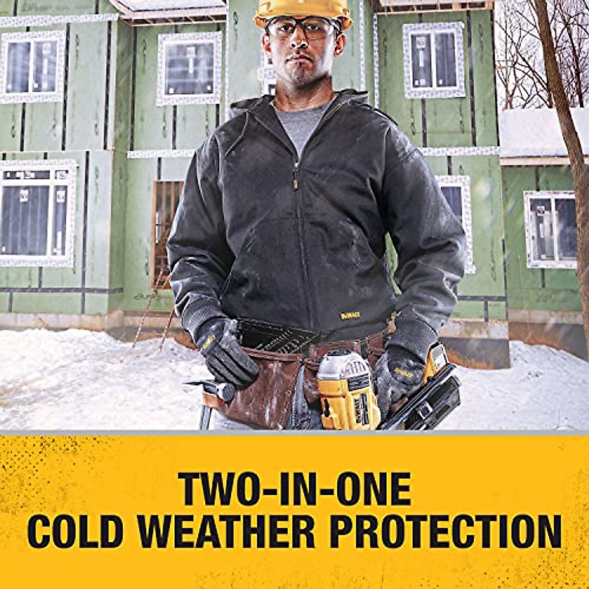 DEWALT DPG737M Thermal Insulated Grip Glove 2 In 1 Design, Medium, Multi