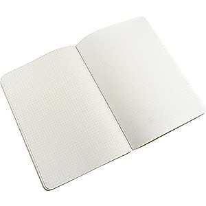 Zequenz Classic 360 Soft cover Notebook, Soft Bound Journal, Large, Black, 5.75" x 8.25", 200 sheets / 400 pages, Squared, Graph, Grid Pattern Premium Paper
