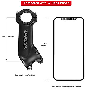 BESNIN MTB stem 35 Degree Bike Stem, 31.8mm /90mm MTB Stem Mountain Bike Handlebar Stem for Bicycle, Road Bike, MTB, BMX, Cycling (31.8 * 90mm)