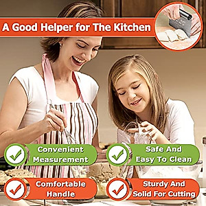 Pro Dough Pastry Scraper/Cutter/Chopper Stainless Steel Mirror Polished with Measuring Scale Multipurpose- Cake, Pizza Cutter - Pastry Bread Separator Scale Knife (1)