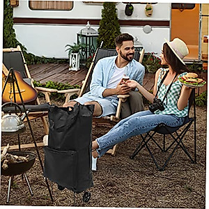 Garneck 2pcs Trolley Tug Bag Portable Wagon Collapsible Hand Truck Stair Climbing Hand Trucks Stair Climbing Grocery Cart Foldable Shopping Cart Trolley Shopping Bag Trolley Laundry Bag