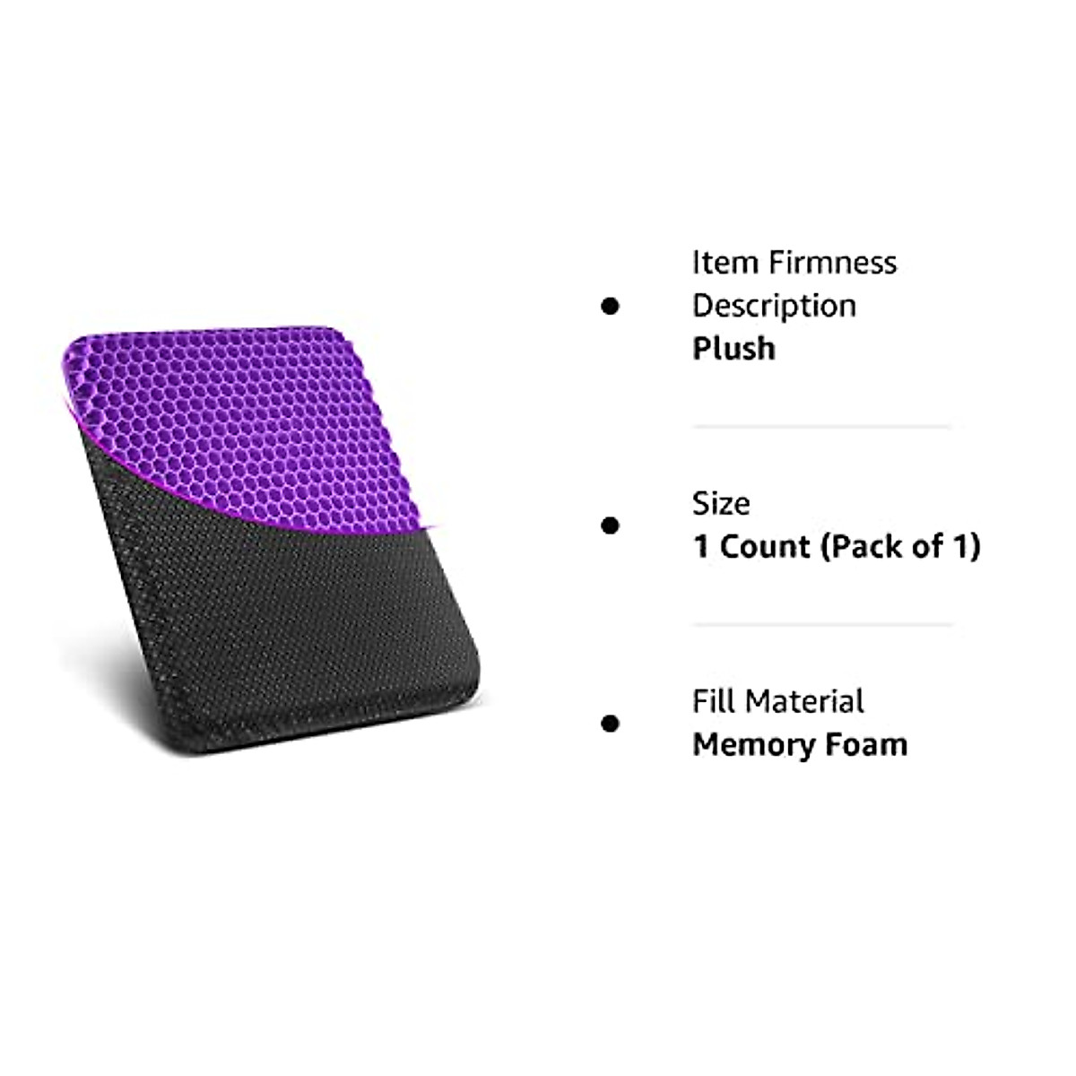 HozYi Gel Seat Cushion, Seat Cushion, Breathable - Sit Longer, Back, Gel Seat Cushion for Wheelchair Cushion, Office Chair, Car, Long Travel