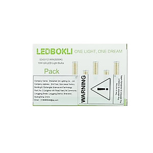 LEDBOKLI 10W Dimmable G9 LED Light Bulb, Equivalent 80 Watt Incandescent Light Bulbs,Warm White 3000K G9 LED Lamp, G9 Base Chandelier Light Bulbs, 900LM, Energy Saving, Non Flicker, 5-Pack