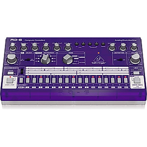 Behringer Rhythm Designer RD-6 Analog Drum Machine, Purple Translucent