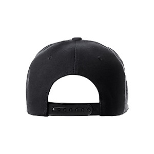 Classic Snapback Hat Custom A to Z Initial Raised Letters, Black Cap White Black Letter Initial S