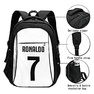 Ronaldo #7 Cr7 Adult Youth Backpacks Student Bag Laptop Bag Bookbag Usb Backpack For Daily