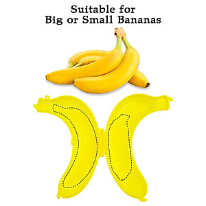 YINPIXUS 3 Pack Banana Case, Banana Saver BPA-Free, Banana Protector Box, Banana Keeper Holder Outdoor Travel, Plastic Banana Storage Container, Banana Carrier for Lunch Box Fruits Freshness
