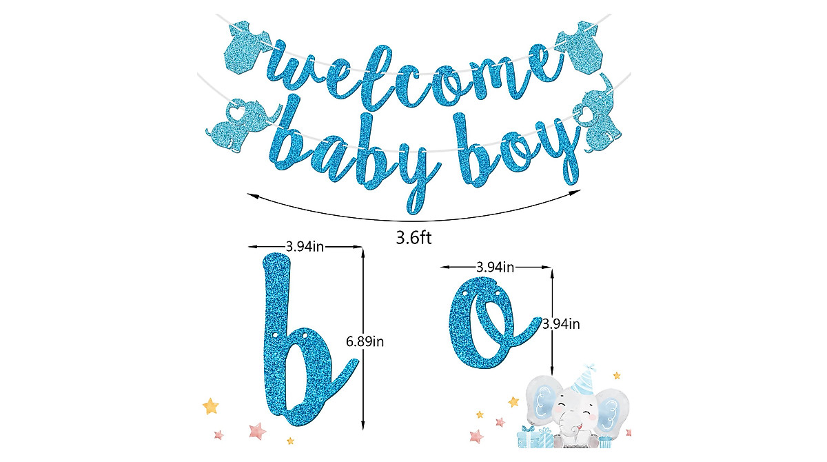 Welcoming Baby Boy Banner – Perfect for Showers