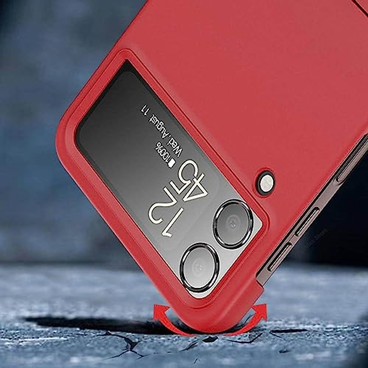 HANASE Solid Phone Case for Samsung Galaxy Z Flip 4 ZFlip4 Flip4 Case Ultra Slim Thin Cover Protector Case Folding Case,Z5,for Z Flip 4