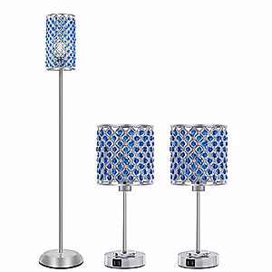 GyroVu Blue Crystal Lamp for Living Room Bedroom and Office