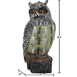 Galashield Owl Decoy | Plastic Owls to Scare Birds Away | Owl Statue for Garden & Outdoors