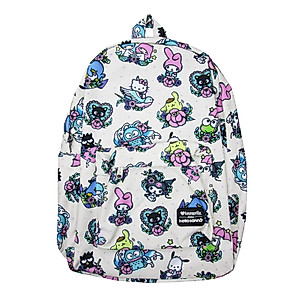 Loungefly x Sanrio Hello Kitty Characters Tattoo Allover-Print Nylon Backpack (Multicolored, One Size)