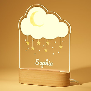 Bemaystar Personalized Gifts for Kids - Star Acrylic 3D Lamp,Personalized Night Light,Customize Name,Lamp Decoration Gift for Daughter Son,Children's Bedroom Decorative Gifts for Boys and Girls