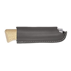 oopsmark Leather Belt Sheath and Case for Knives Designed in Opinel France - Pocket Knife Holder for Camping, Hunting, Fishing, and Picnics (#8 - Black)