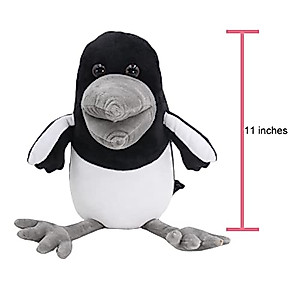 skidpump 11inch Steve and Maggie Plush Figure Toy Black Bird Crow Stuffed Animal Doll Kids Cuddling Comfort Plushies for Birthday Gift Home Decoration