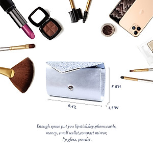 Carwales Silver Evening Clutch Women's Sequin Envelope Handbags Shiny Clutch Purse Wedding Prom Party Bridal Bag for Women(Silver)