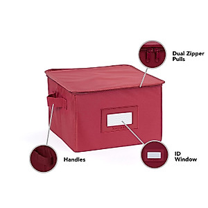Covermates Keepsakes - Zip-Top Storage Box - Heavy Duty Polyester- Reinforced Handles - Stackable Design - Indoor Storage-Scarlett Red