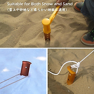 TRIWONDER 6X Snow and Sand Tent Stakes Pegs - Aluminum U-Shaped Tent Pegs Tent Nails Lightweight for Camping Hiking Backpacking (Red - U-Shaped - 12.2 Inches)