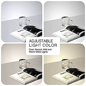 Tenergy 11W Dimmable Desk Lamp with USB Charging Port, LED Adjustable Lighting for Reading, 5 Brightness Levels 4 Light Colors Table Light