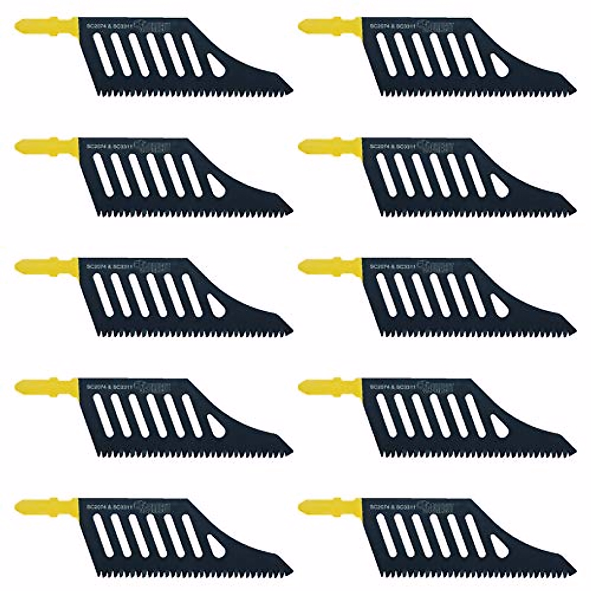 10 x SabreCut JSSC2074_10 T Shank HCS Wood Flush Cutting DT2074 Jigsaw Blades For Dewalt, Bosch and many others