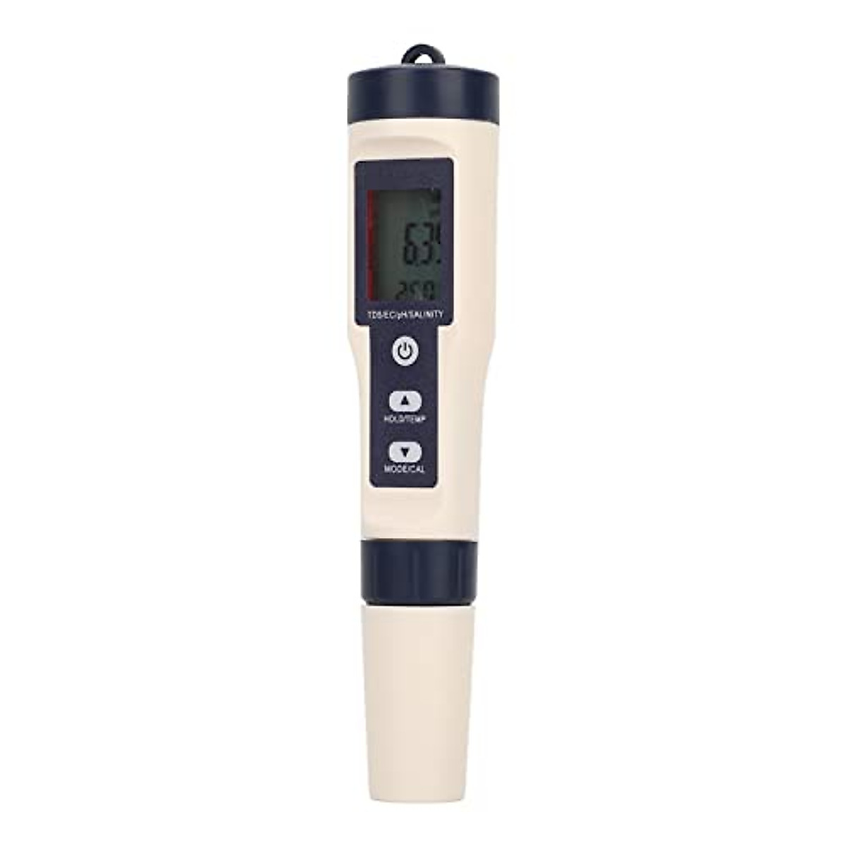 Water Quality Tester, PH Salinity Temp TDS EC Automatic Calibration Digital Water Detector IP67 Waterproof for Aquarium