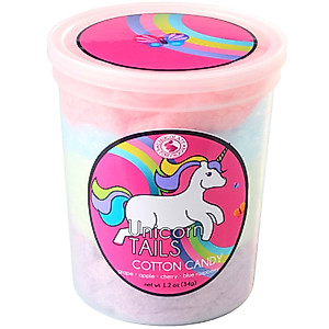 Classic Cotton Candy Candy Gift Box of 6 including Unicorn Tails, Blue Raspberry, Classic Pink, Birthday Cake, Grape, Cherry Berry - Unique ideas for Holidays, Birthdays, Gag Gifts, Party Favors