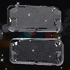 NANANINO Switch lite Clear Glitter Case, Switch lite Protective Case, Switch lite TPU Case - Clear