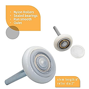 LAJIAOZ Garage Door Hinge Roller Bracket/Track Kit/Wire Rollers Green Hinges Sytems Roll Up Door Spings(16 x 8 Height Double Garage Doors)