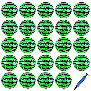 Airsnigi 24 Pieces Beach Balls, 8.8" Inflatable Watermelon Beach Balls Bouncing Balls Watermelon Pool Toys for Outdoor Summer Beach Swimming Pool Kids Party Decor