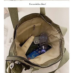 Women Crossbody Bag Simple Fashion Zipper Handbags Shoulder Bags Waterproof Large Capacity Tote Bags Student Satchel (Color : White Frog)