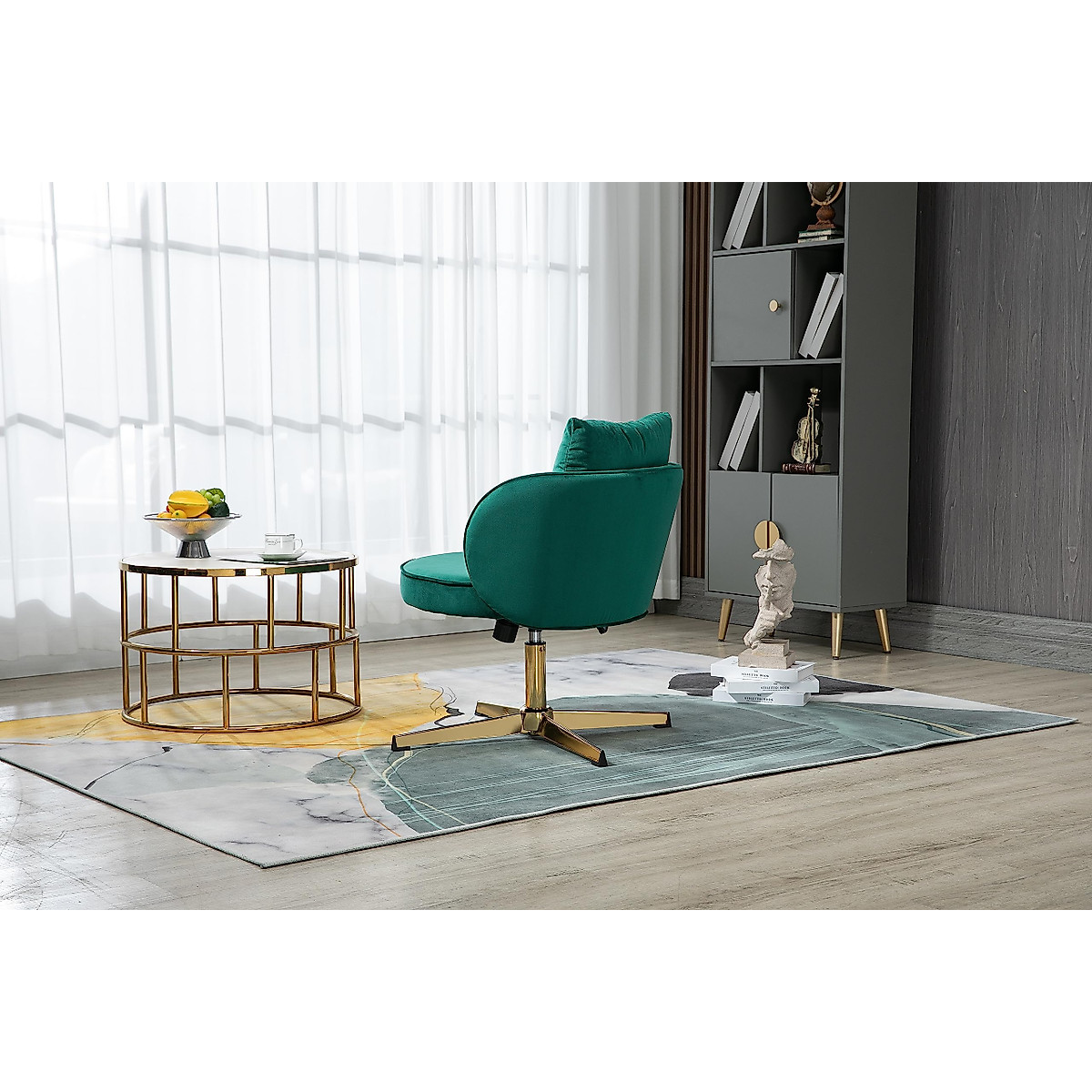 COOLMORE Home Office Desk Chair, Vanity Chair, Modern Adjustable Home Computer Executive Chair Swivel Task Chair for Small Space, Living Room, Make-up, Studying