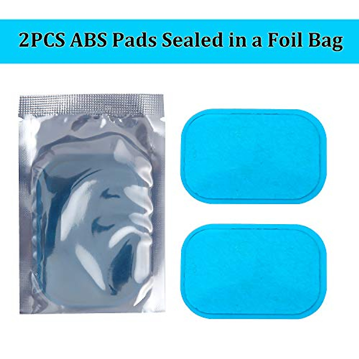 KASBEE ABS Gel Pads, 50PCS Muscle Stimulator Pads Replacement for Ultimate Muscle EMS Toner Abdominal Belt Belly Thigh Flab Arm Leg Waist Workout Trainer Machine