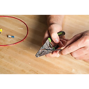 Greenlee 1955-SS Stainless Steel Wire Stripper for 10-18 AWG Solid and 12-20 AWG Stranded, Heavy-Duty Stripper, Cutter, and Crimper Tool