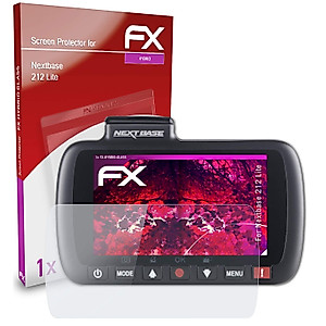 atFoliX Plastic Glass Protective Film compatible with Nextbase 212 Lite Glass Protector, 9H Hybrid-Glass FX Glass Screen Protector of plastic