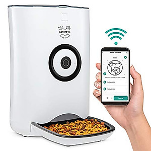 Arf Pets Smart Automatic Pet Feeder with Wi-Fi, Programmable Food Dispenser for Dogs & Cats with Easy App-Controlled Feed Timer, 29-Cup Capacity, Dishwasher-Safe Bowl & Bucket, for iPhone & Android