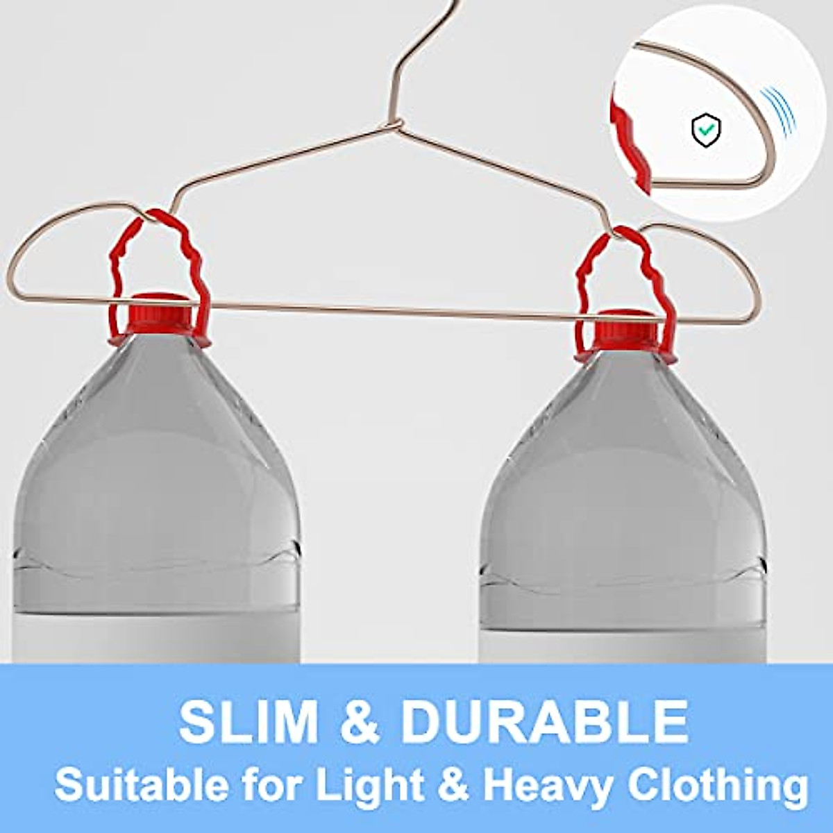 LARESAOPU Wire Hangers 10 Pack - Coat Suitable for Spring&Autumn Clothes Load 11 pounds Space Saving Clothing Hanger 16.1Inch, Rose Gold