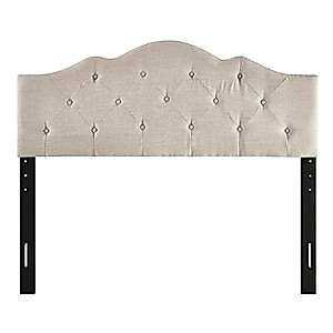Urban Home Furniture Rounded Tufted California King headboard, Beige