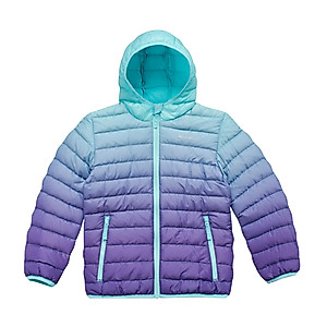 Eddie Bauer Girls' Jacket - CirrusLite Weather Resistant Down Coat for Girls - Insulated Quilted Bubble Puffer (3-20), Size 7-8, Purple