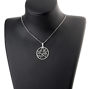 CHOORO Necronomicon Pendant Necklace Book of Dead Pendant Necklace Stainless Steel Evil Dead Talisman Necklace(Necronomicon Pendant-Necklace)