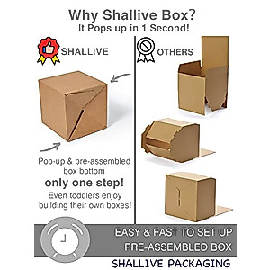 Shallive 4x4x4 Inch 50 Pcs Brwon Kraft Boxes Small Gift Boxes with Lids for Ornament Paper Mug Gift Boxes Individual Cupcake Boxes Craft Boxes Candle Packaging Empty Cube Mini Gift Box for Wedding Birthday Party Favors