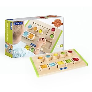 Guidecraft Colorful Tactile Matching Maze - Sensory Memory Game for Toddlers, Soft Touch Textures Children's Toy