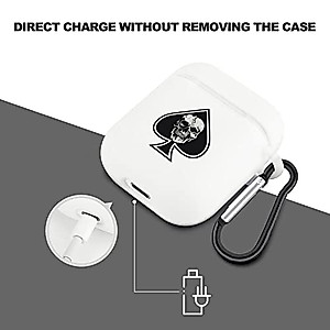 Skull Ace of Spades TPU Earbuds Case Cover Bluetooth Headset Soft Shell Charging Case for AirPods 1&2