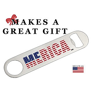 Funny Merica USA Flag Speed Bottle Opener Heavy Duty Gift Patriotic United State Of America US